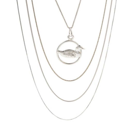 A Collection Of Chains & Duck Pendant In 14k