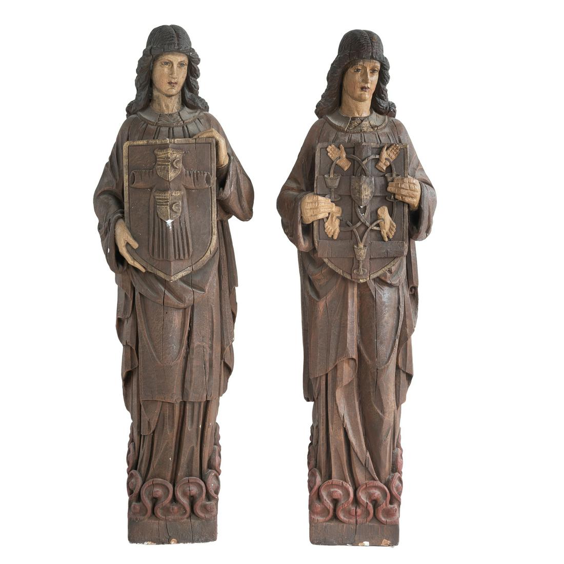 A Pair of Carved Wood Saint Figures - Nov 05, 2022 | Alex Cooper in MD