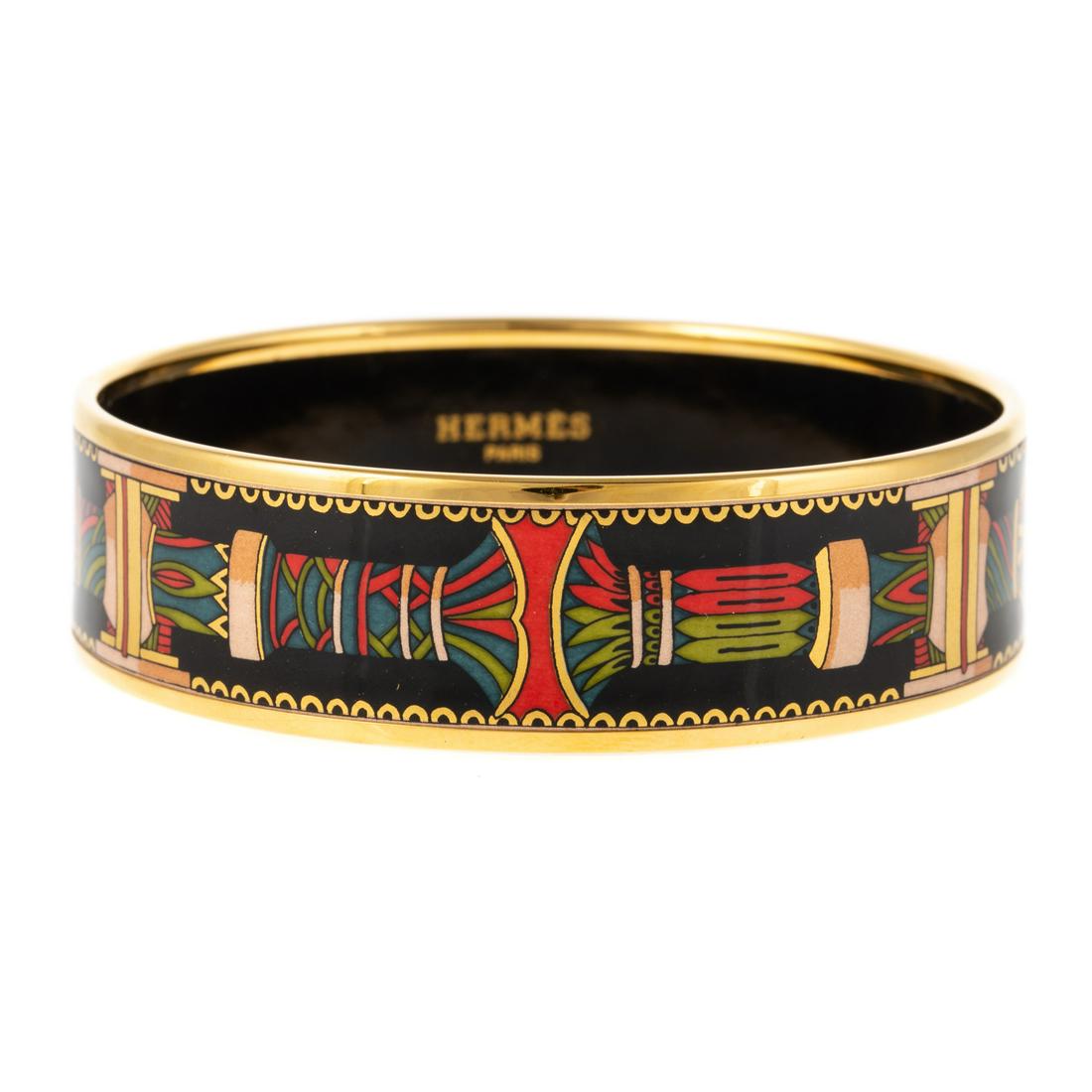 An Hermes Enamel Pillars Motif Bangle Auction