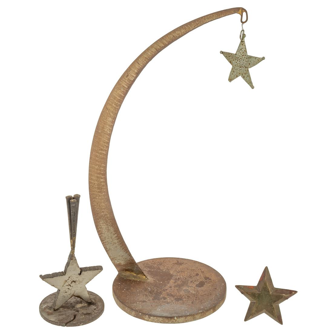Stuart Saxton,two Metal Star Theme Sculptures Auction
