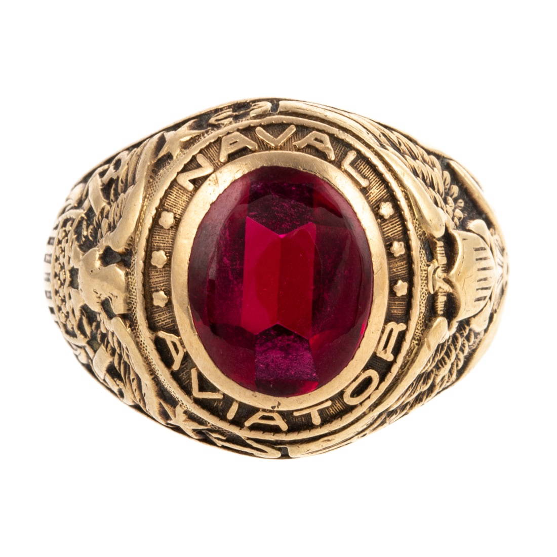 A Naval Aviator Ring In 10k Yellow Gold Auction
