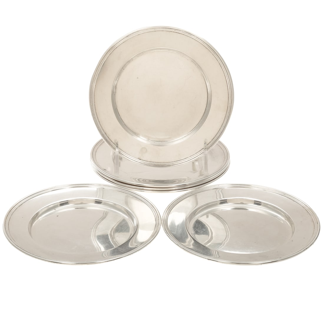 Six Whiting Sterling Bread Plates