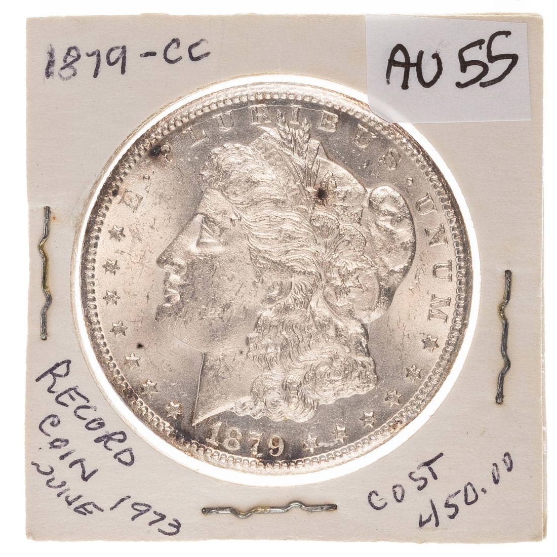 1879-cc Capped Cc Morgan Dollar Au55 Auction