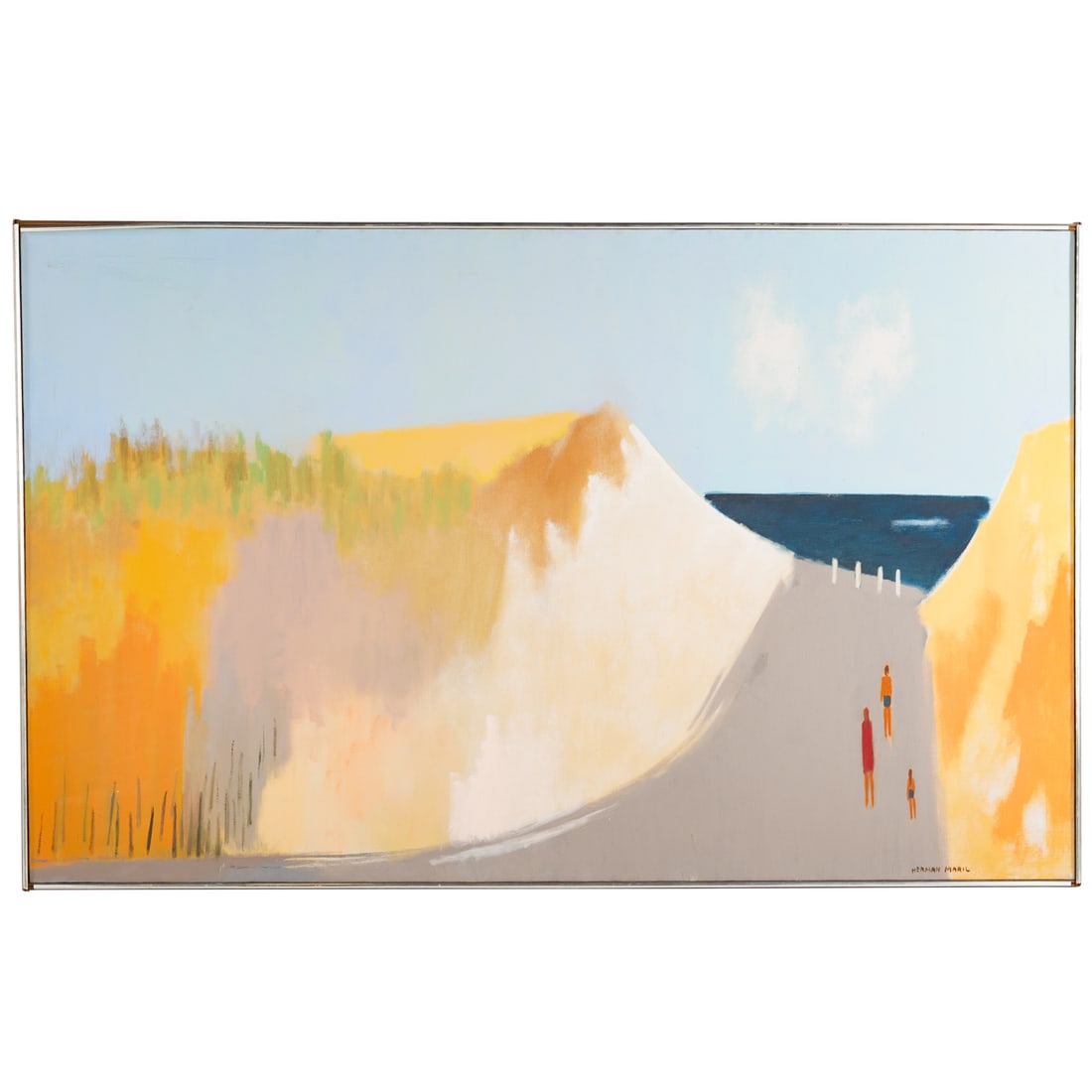 Herman Maril. "toward The Beach," Oil Auction