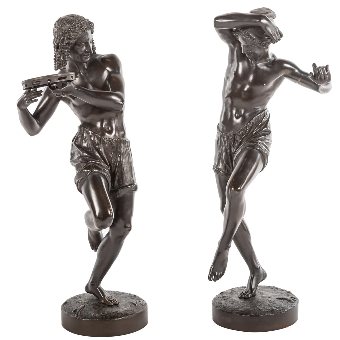 Joseph Duret, A Pair Of Neapolitan Dancer Bronzes Auction