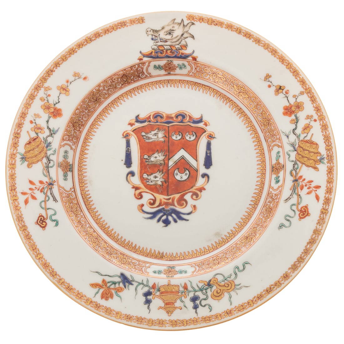 Yongzheng Era Welsh Market Armorial Plate Auction