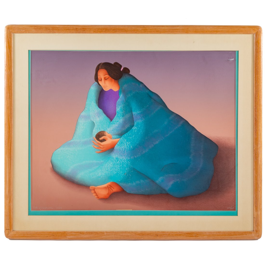 R.c. Gorman. Navajo Mother, Color Lithograph