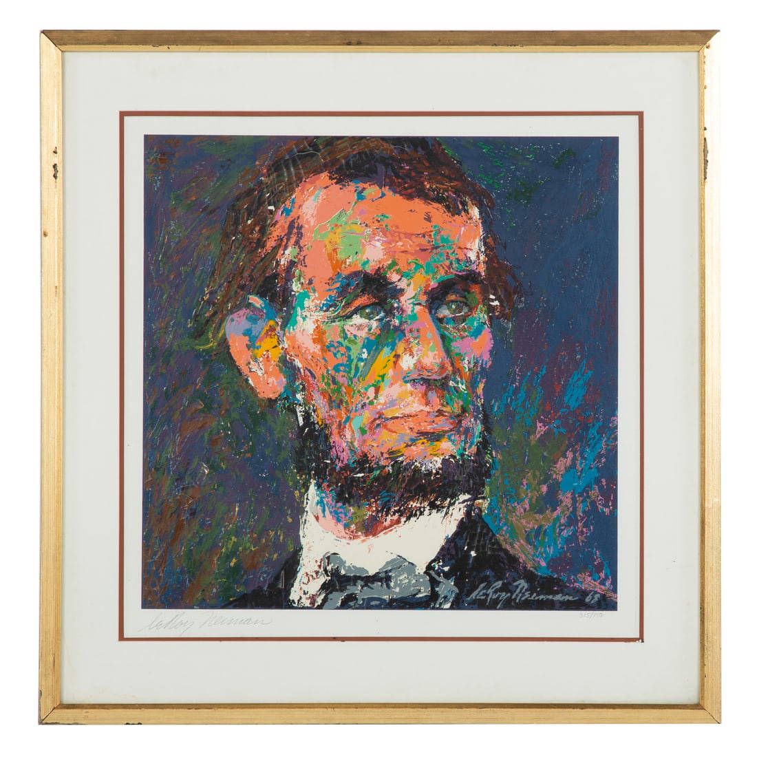 Leroy Neiman."abraham Lincoln," Serigraph Auction