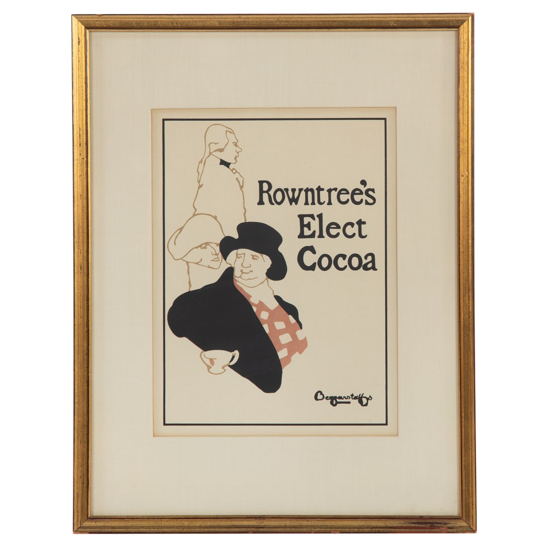 William Nicholson. "rowntree's Elect Cocoa," Woodcut Auction