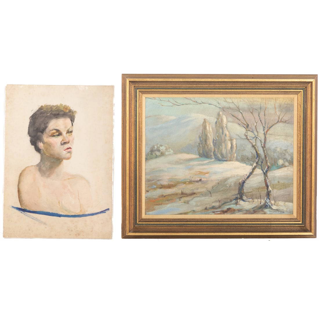 William Reginald Watkins. Two Artworks Auction