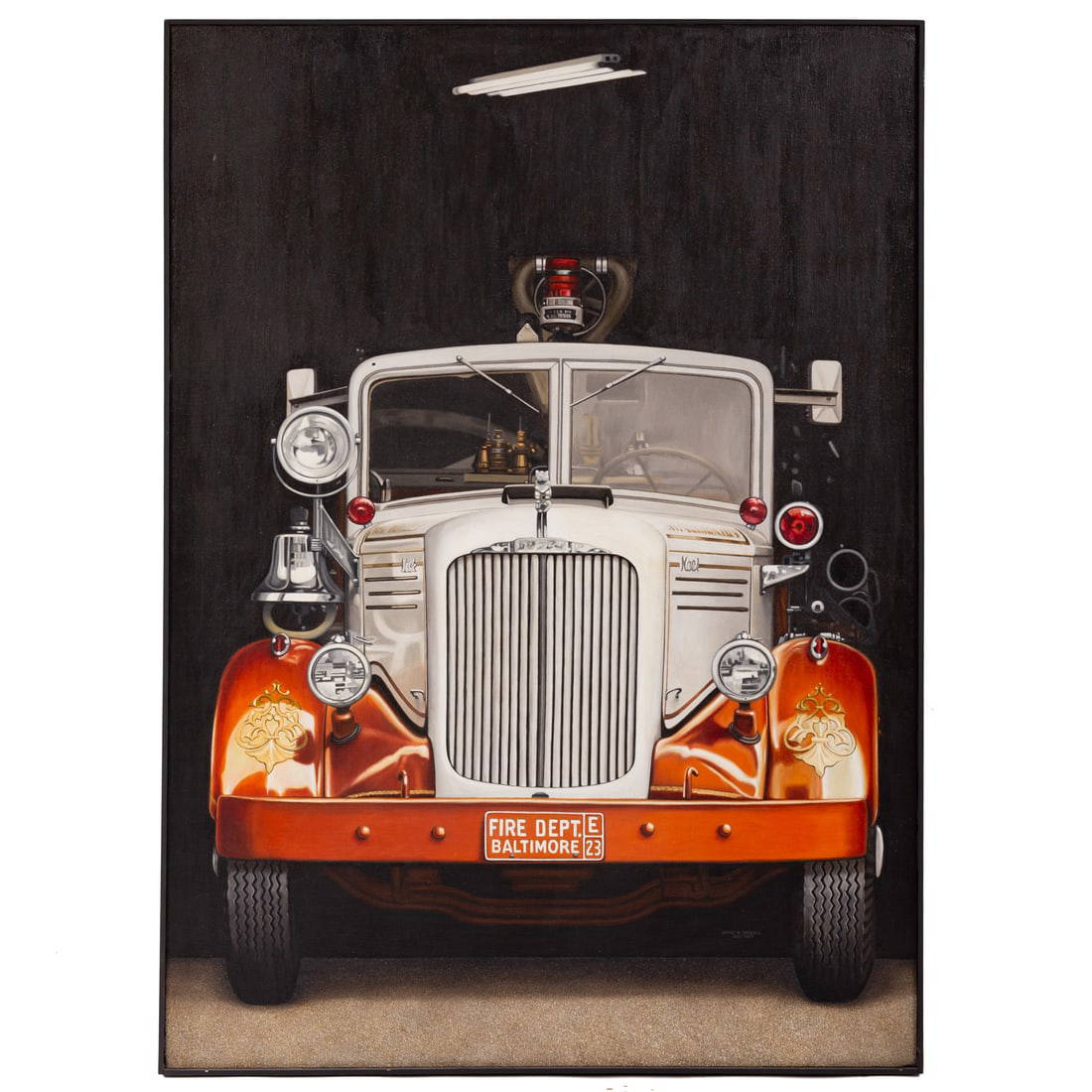 James Voshell. Fire Truck, Oil Auction