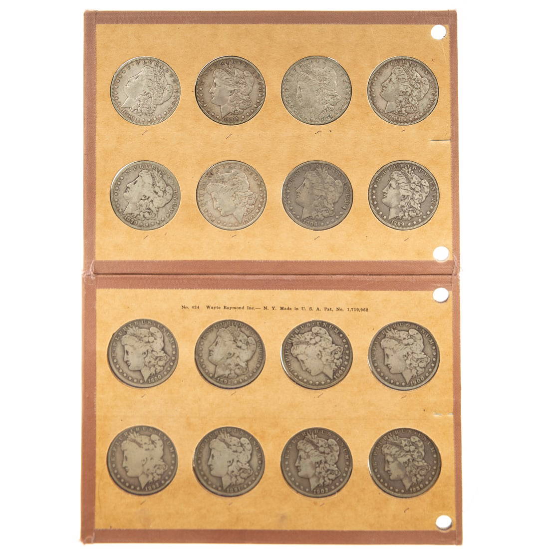 16 Morgan Dollars In Two Wayte Raymond Boards Auction