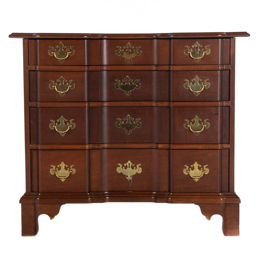 Chippendale Style Mahogany Block Front Chest Auction