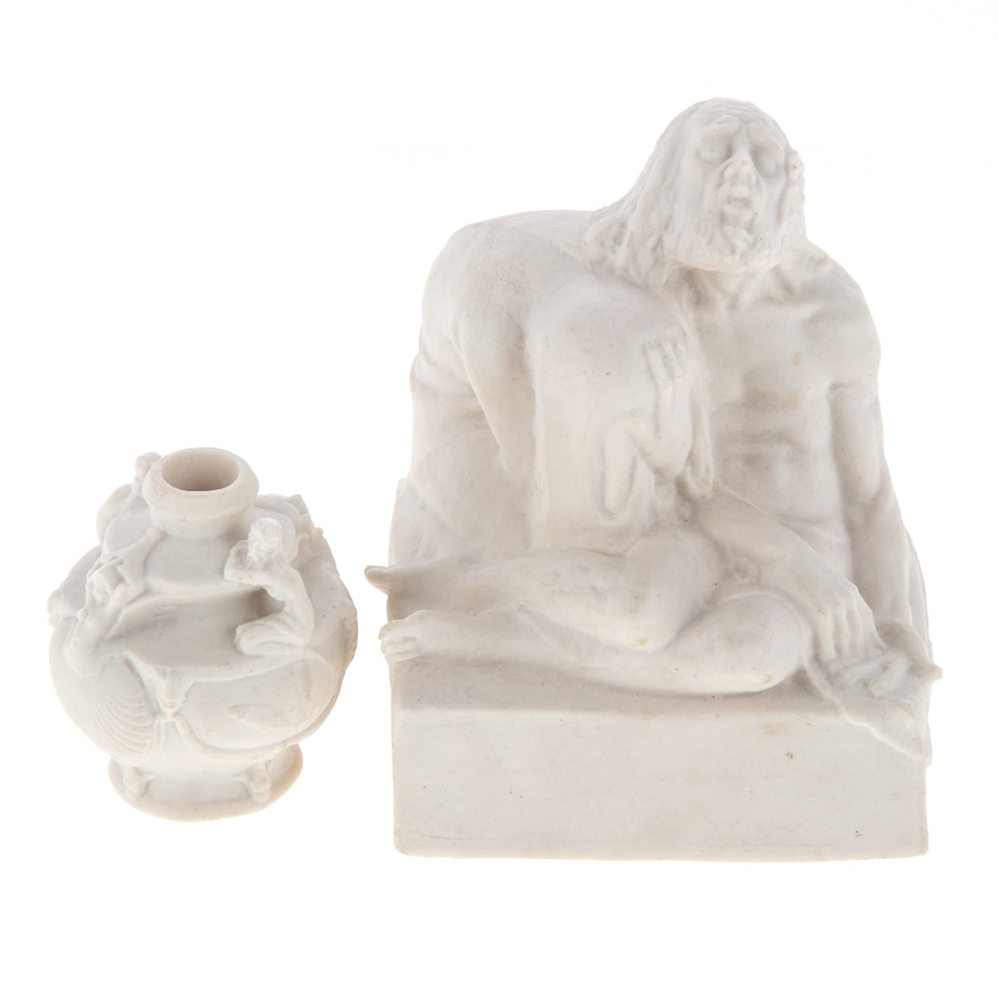 Louis Chatel Rosenthal, Two Bisque Porcelain Objects Auction