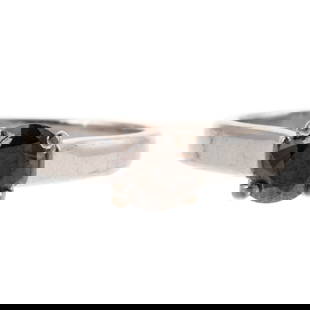 A Sapphire & Diamond Ring In 14k White Gold Auction