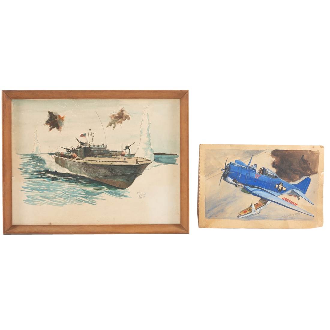 Tom Freeman. Two Early Artworks Auction