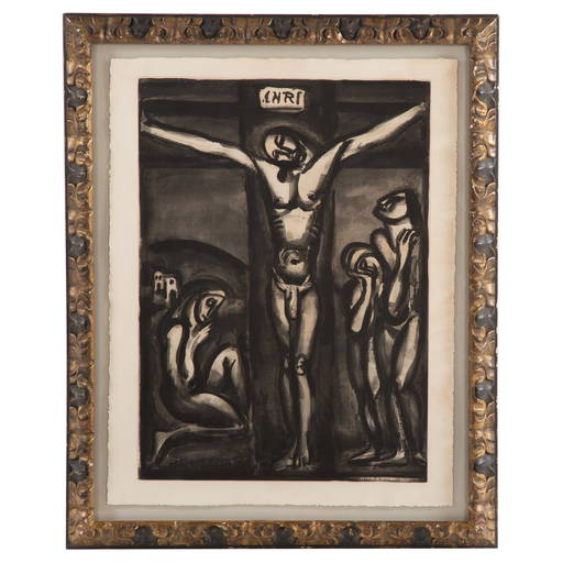 Georges Rouault. "christ On Cross," Etching