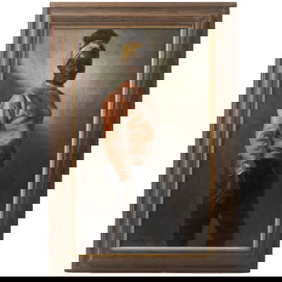 Joseph Sheppard. Woman In Doorway, Oil Auction