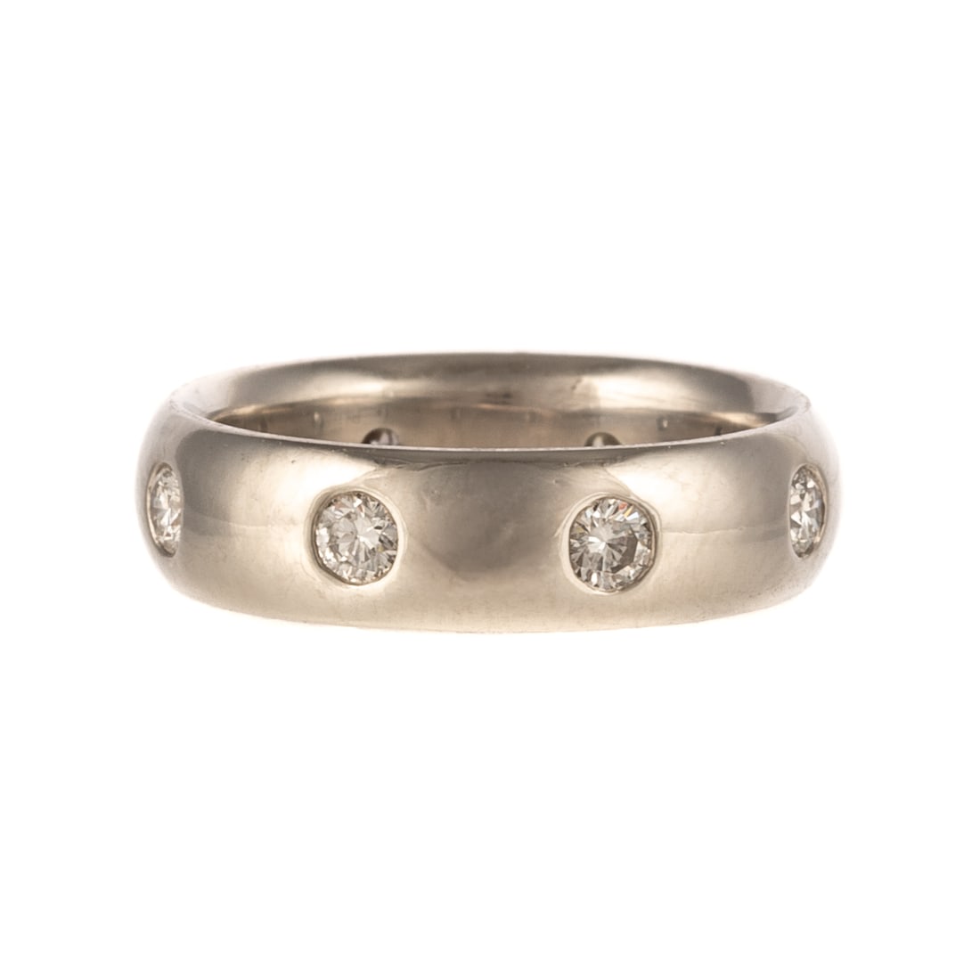 A Flush Set Diamond Band In Platinum Auction