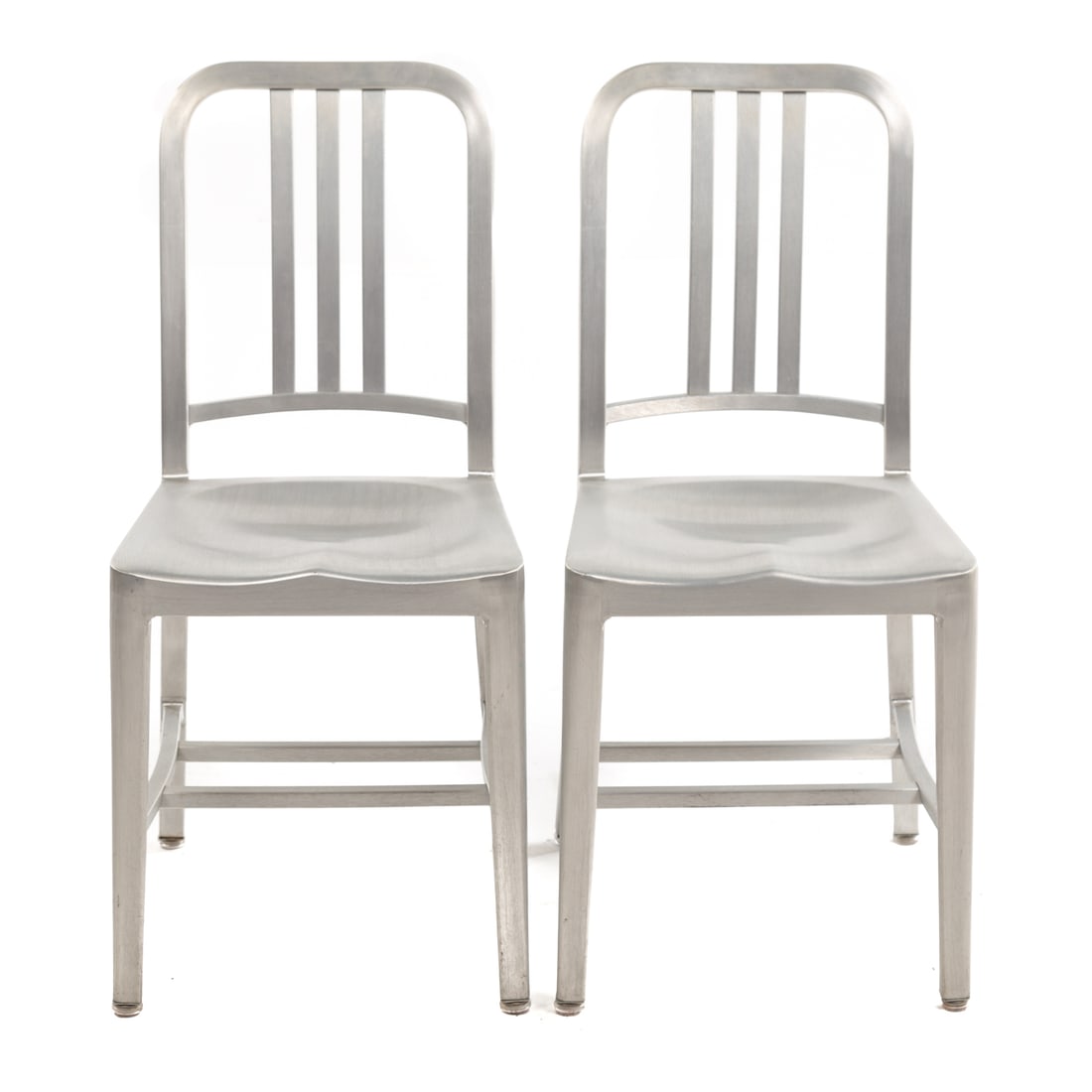 A Pair Of Emeco Aluminum Side Chairs Auction