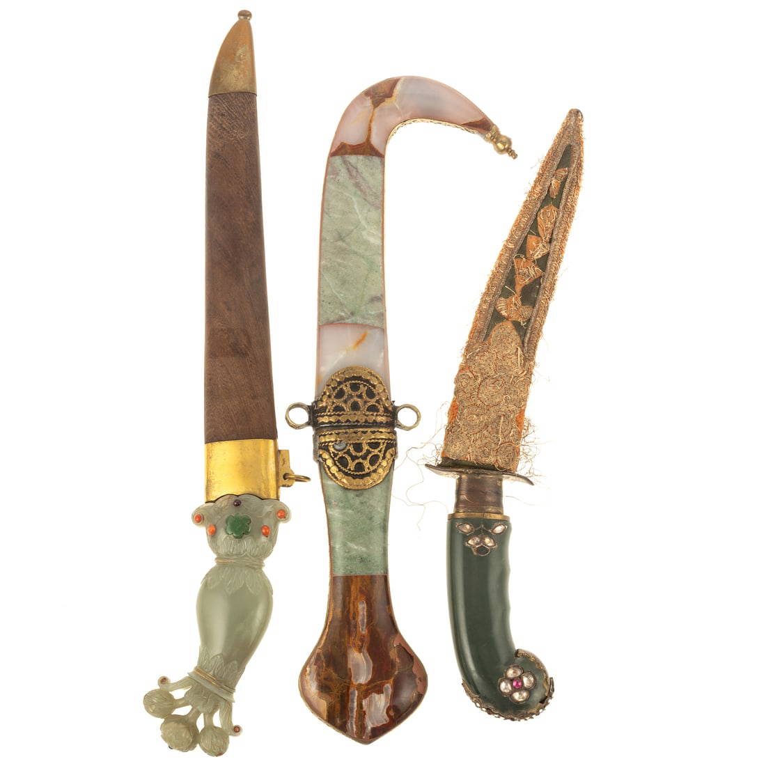 Three Asian Ceremonial Knives Auction