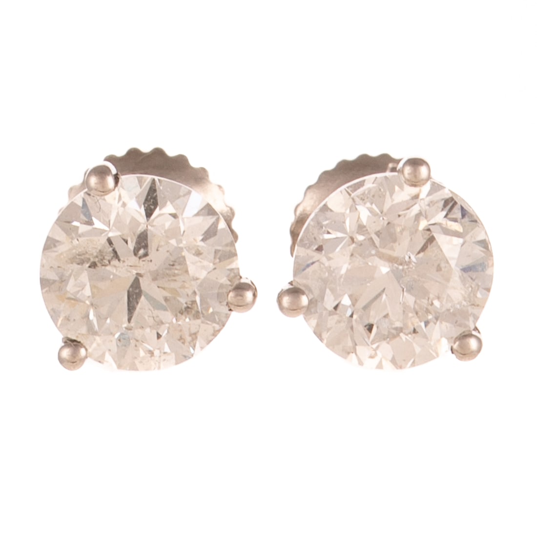 A 2.29 Ctw Pair Of Diamond Studs In Platinum Auction