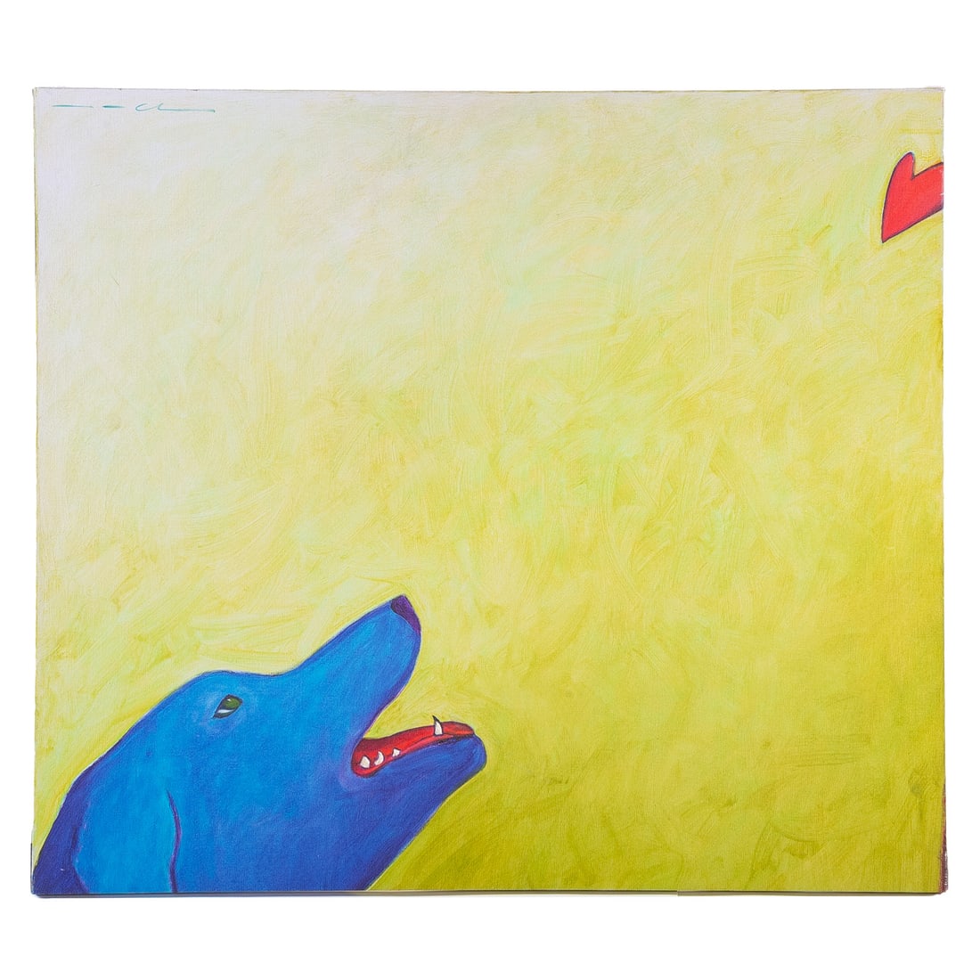 Rhett Lynch. "blue Dog," Acrylic Auction