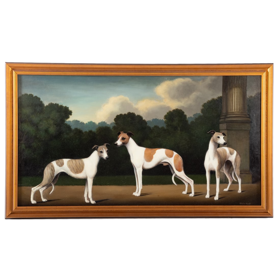 Christine Merrill. "a Walk Before The Rain," Oil Auction