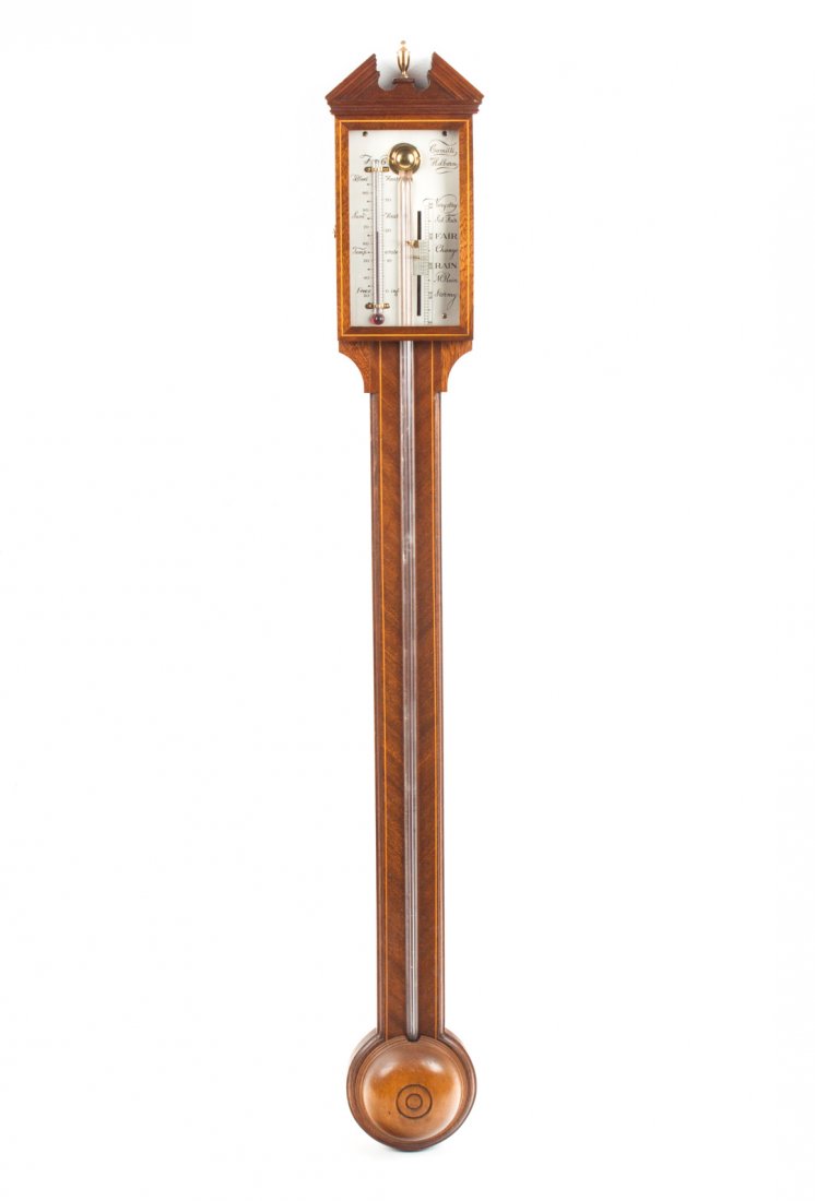 Comitti-Holborn mahogany stick barometer