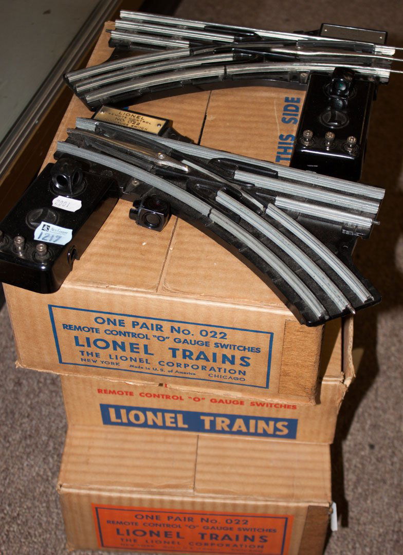 Three Lionel "O" gauge switches