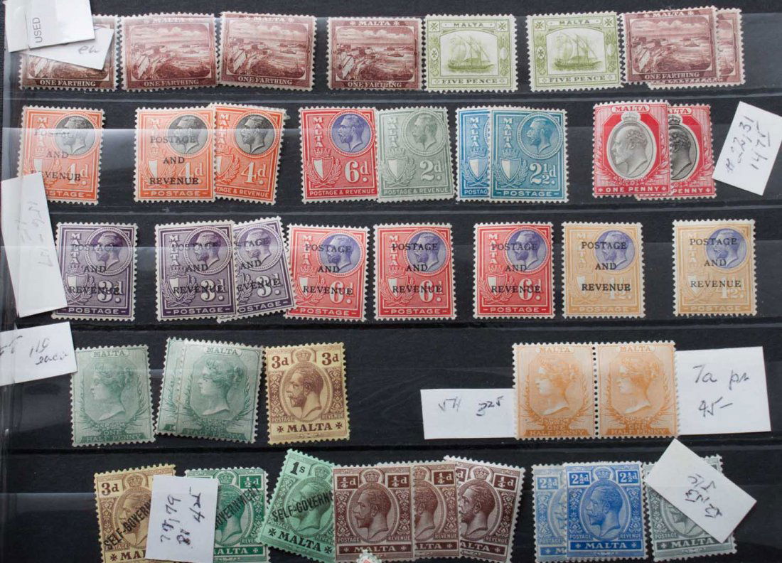 Stockbook: Malta Postage Stamps