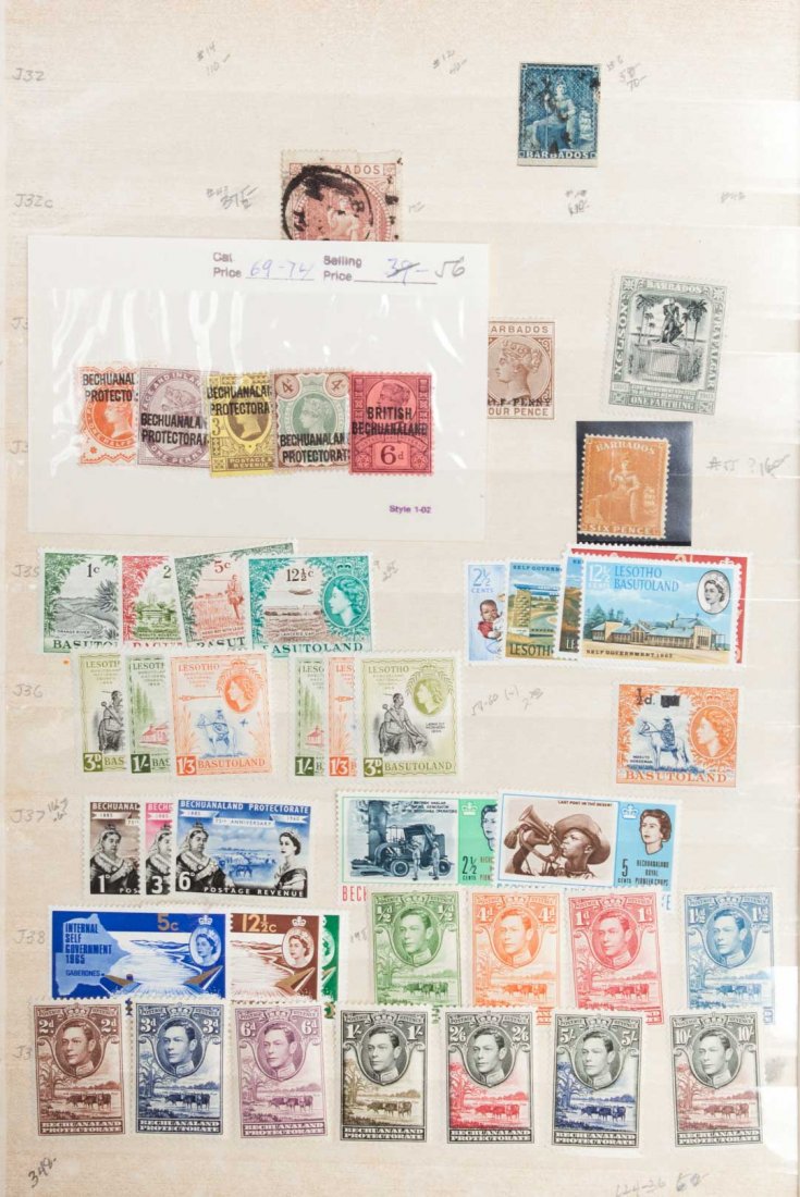 Stockbook: British Colonies Postage Stamps