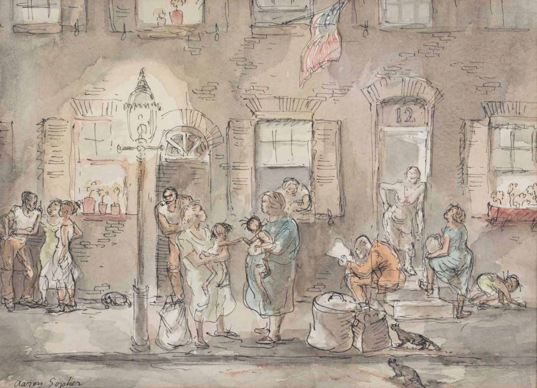 Aaron Sopher. Baltimore Street Scene, watercolor - Jan 30, 2016 | Alex ...