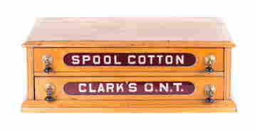 Clarks ONT Spool cabinet, late 19th c., 23'' h., - Mar 18, 2014 | Pook ...