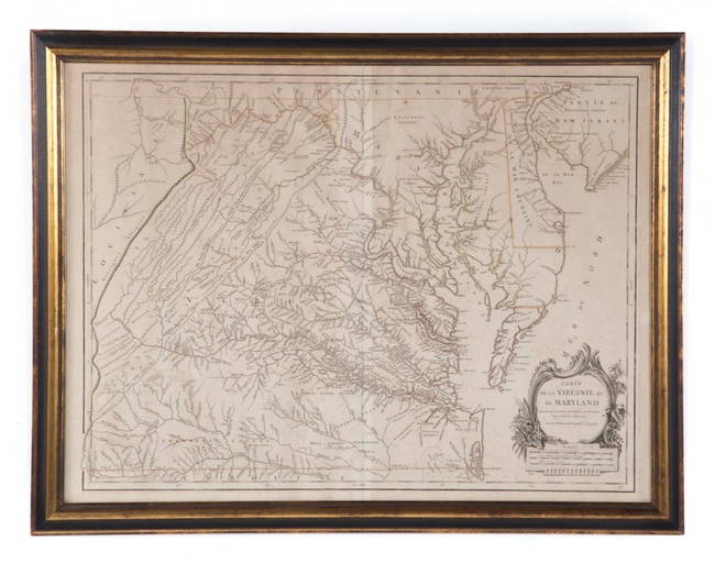 Map Carte De La Virginia Et Du Maryland (1757)