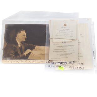 Fdr Signed Photograph As President
