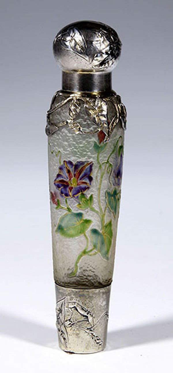 517: Flakon France Glass Parfume Bottle Art Deco Old