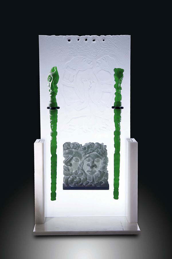 927: Plastik Edward Leibowitz Glass Sculpture 1993