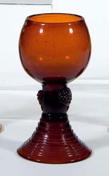 Roemer German Brown Glass Rummer Vintage