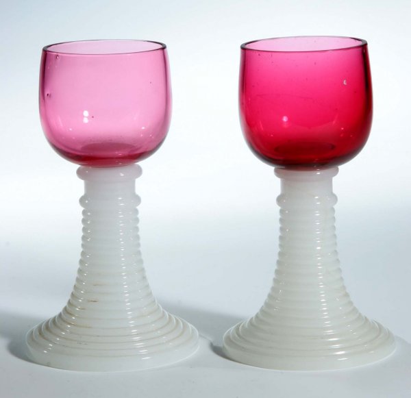 Paar Roemer Bavarian Wood Pair Glass Rummers