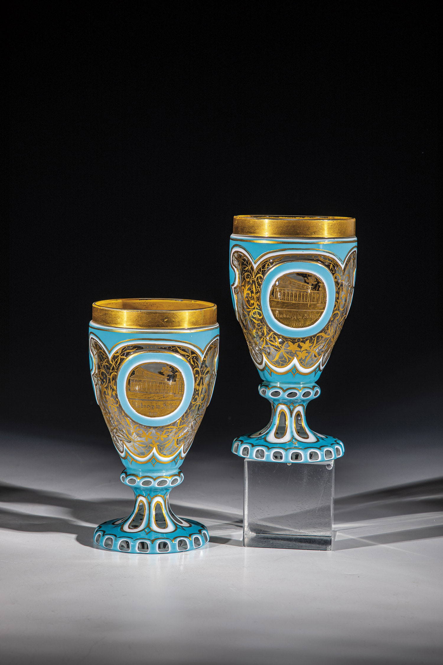 Pair Of Foot Cups With Views Of Kissingen Auction