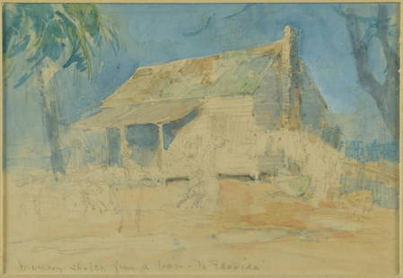 Sterling Everett Watercolor On Paper