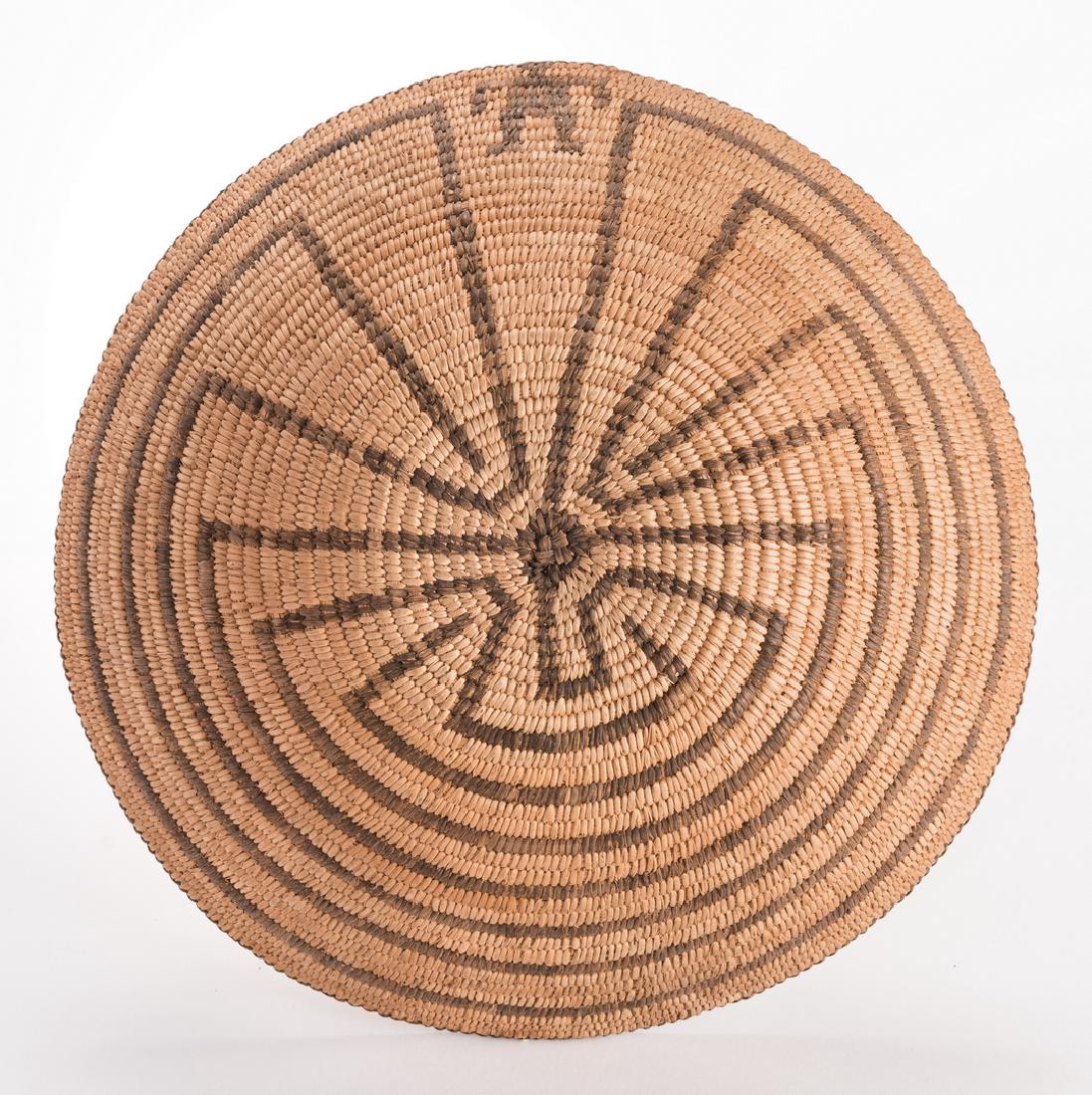 Pima Tray Basket, Man in the Maze Design