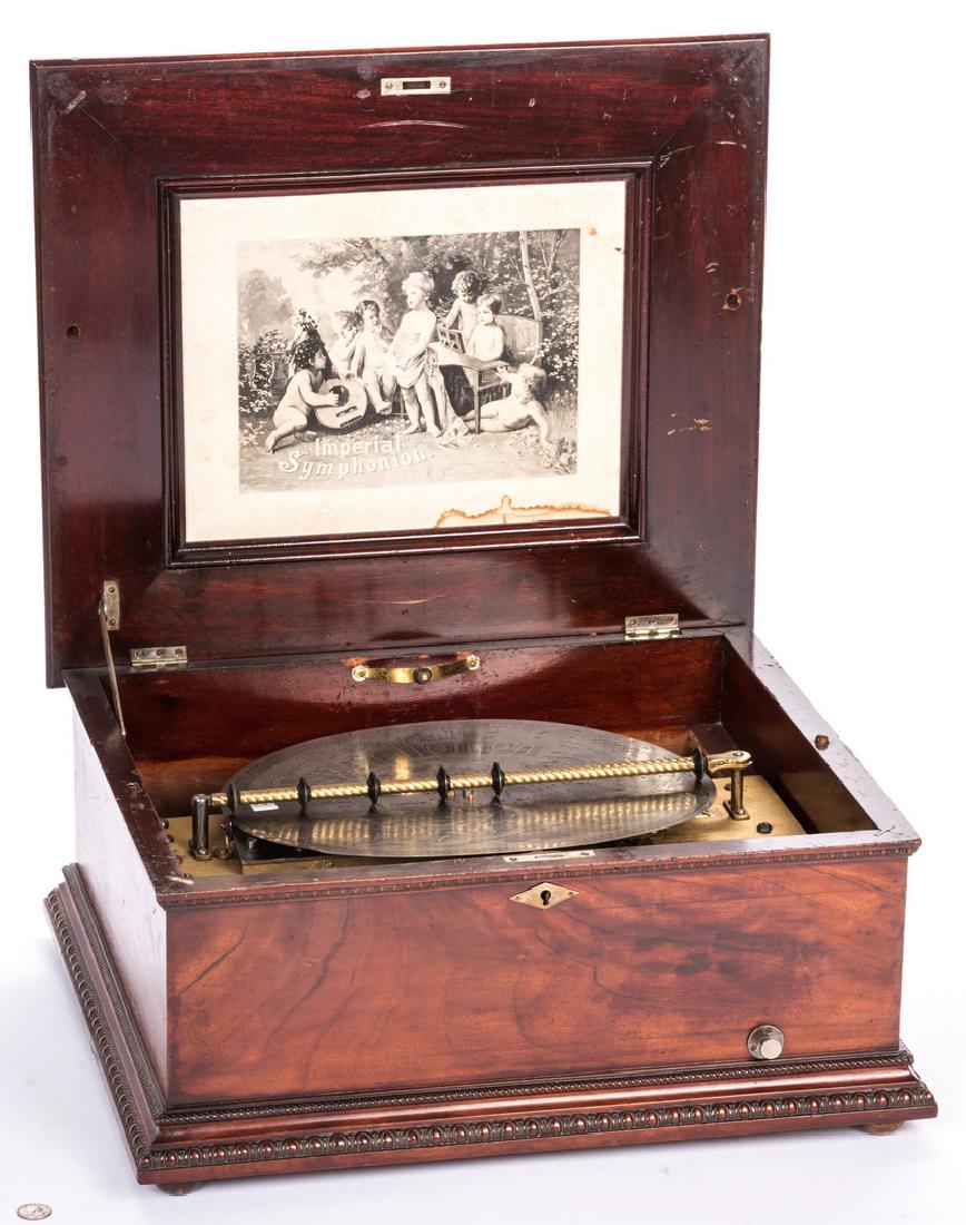 Imperial Symphonion Music Box w/ Stand & 42 Disks