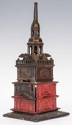 Independence Hall Centennial Cast Iron Bank