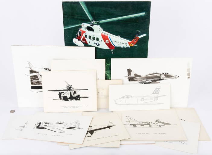 James Caulfield Aviation Artworks, 15 Items