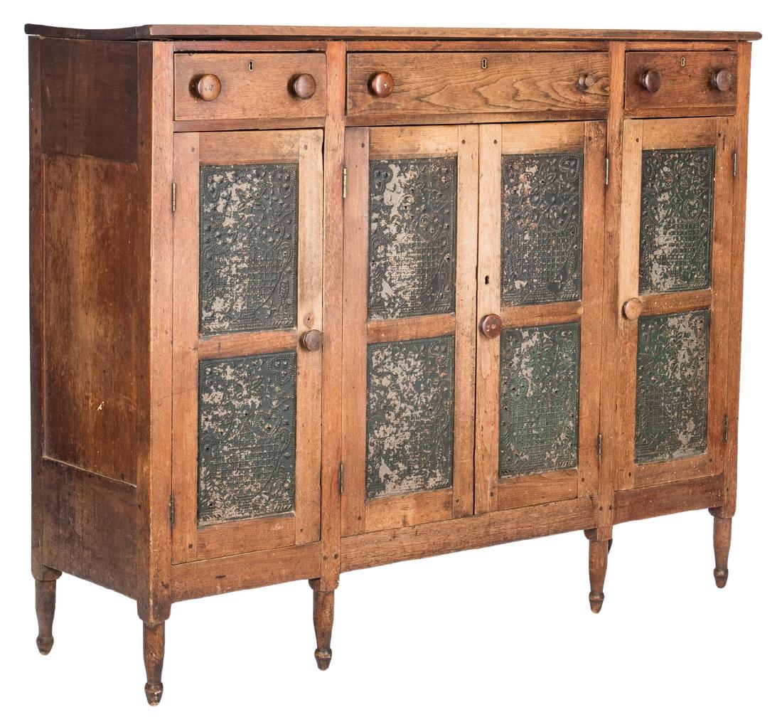 SW Virginia Pie Safe Sideboard, Urn Tins