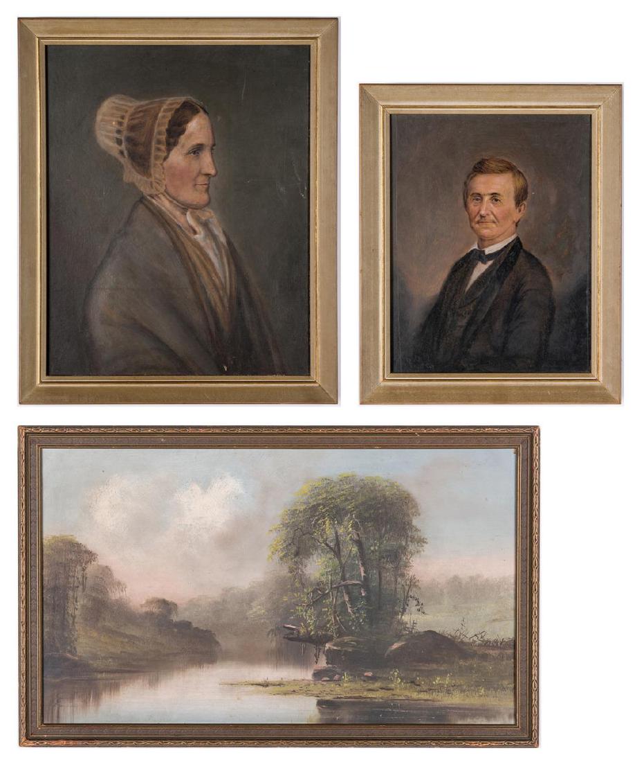 3 Paintings, Marcus Mote, Ohio Quaker - Jul 13, 2019 | Case Antiques ...