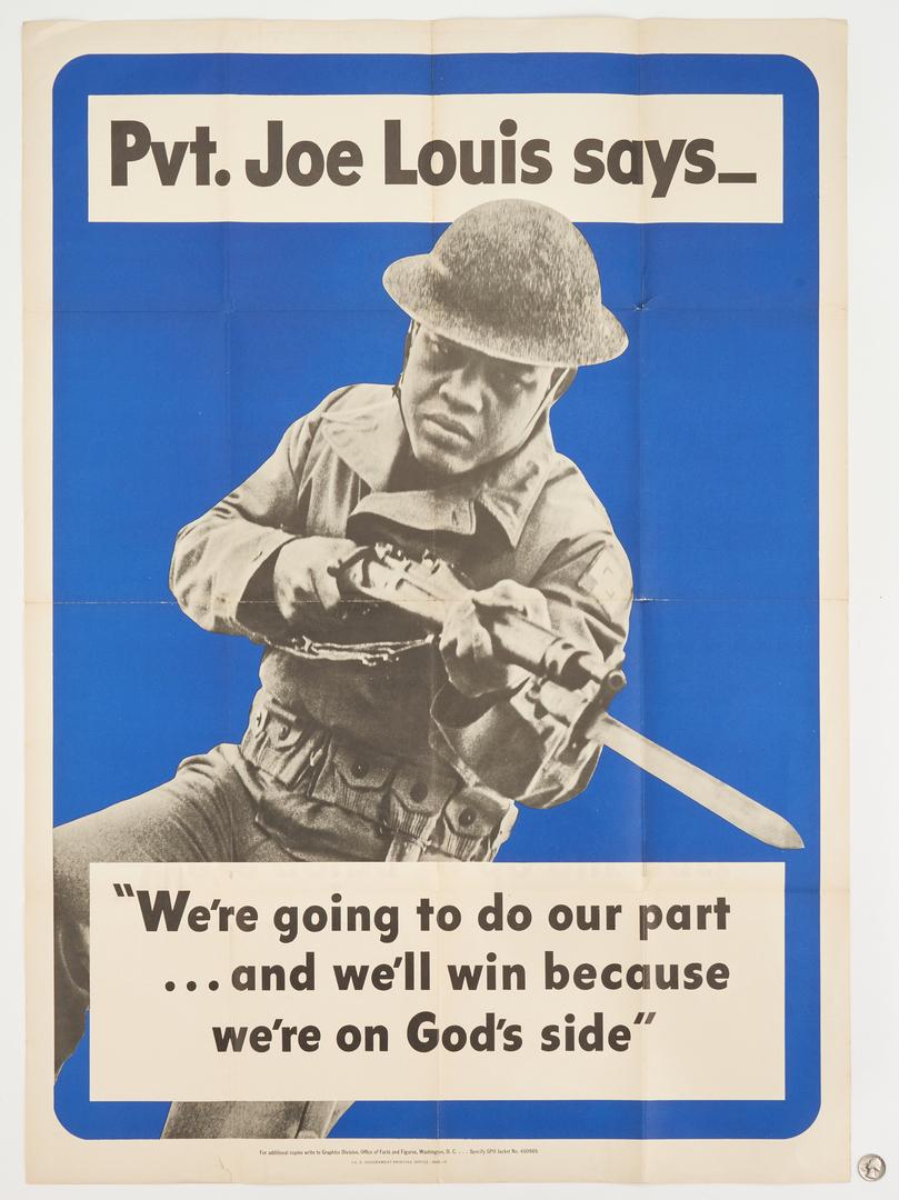 WWII U. S. Propaganda Poster, Joe Louis - Jan 25, 2020 | Case Antiques ...
