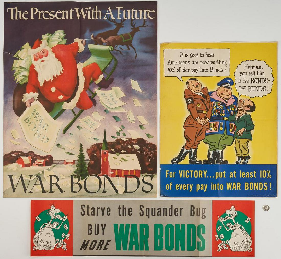 3 U. S. World War II War Bonds Posters - Jan 25, 2020 | Case Antiques ...